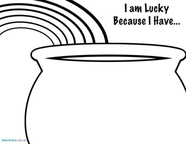 St Patricks Day Writing Prompt: "I Am Lucky" FREE Printable