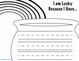 St Patricks Day Writing Prompt: "I Am Lucky" FREE Printable